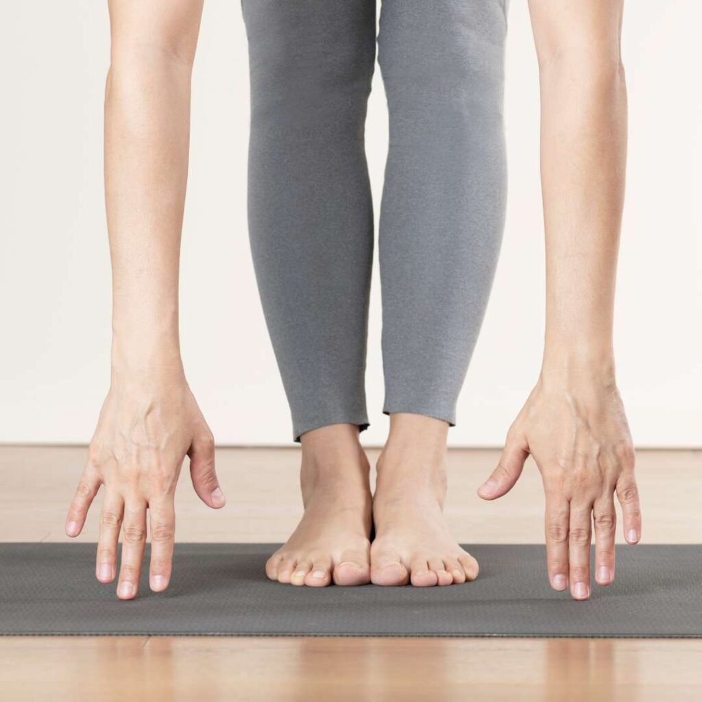 new back tips - bowing stretch at the counter for hamstrings, shoulders ...